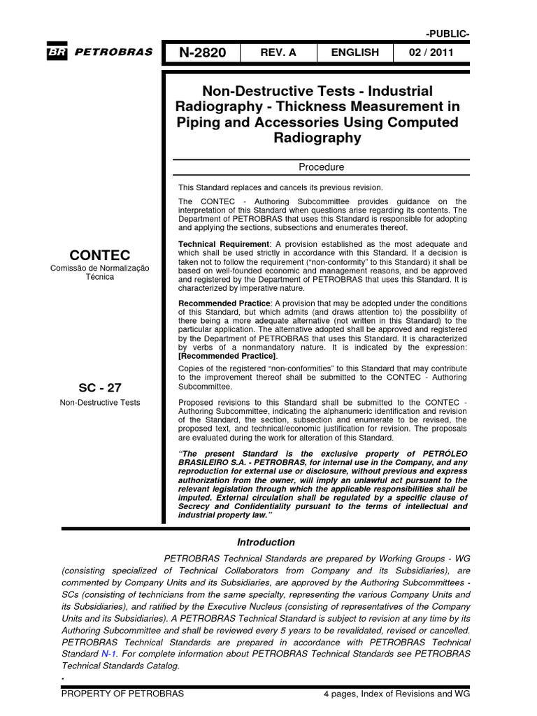 NI-2820 | PDF | Radiography | Nondestructive Testing