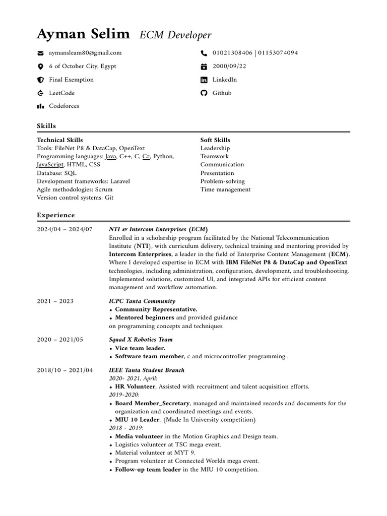 Ayman Selثفim | PDF | Software Development | Computer Science