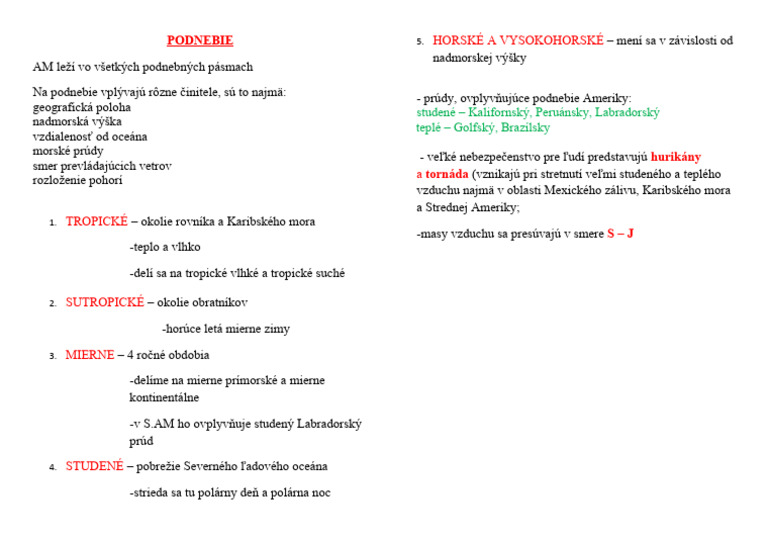 Podnebie Am | PDF