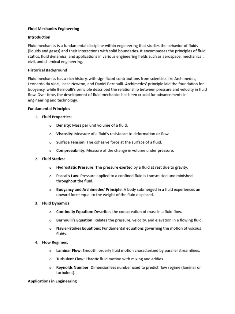 Fluid Mechanics Engineering | PDF | Fluid Mechanics | Fluid Dynamics