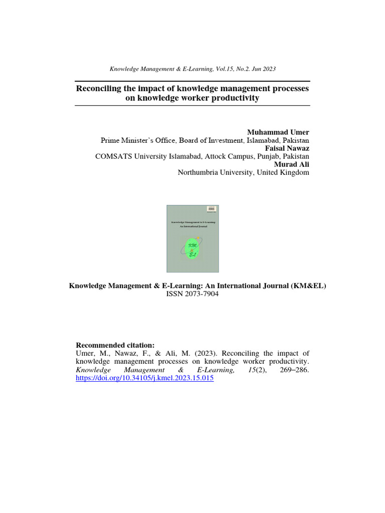 Artikel Knowledge Management 5 | PDF | Knowledge Management | Knowledge Economy