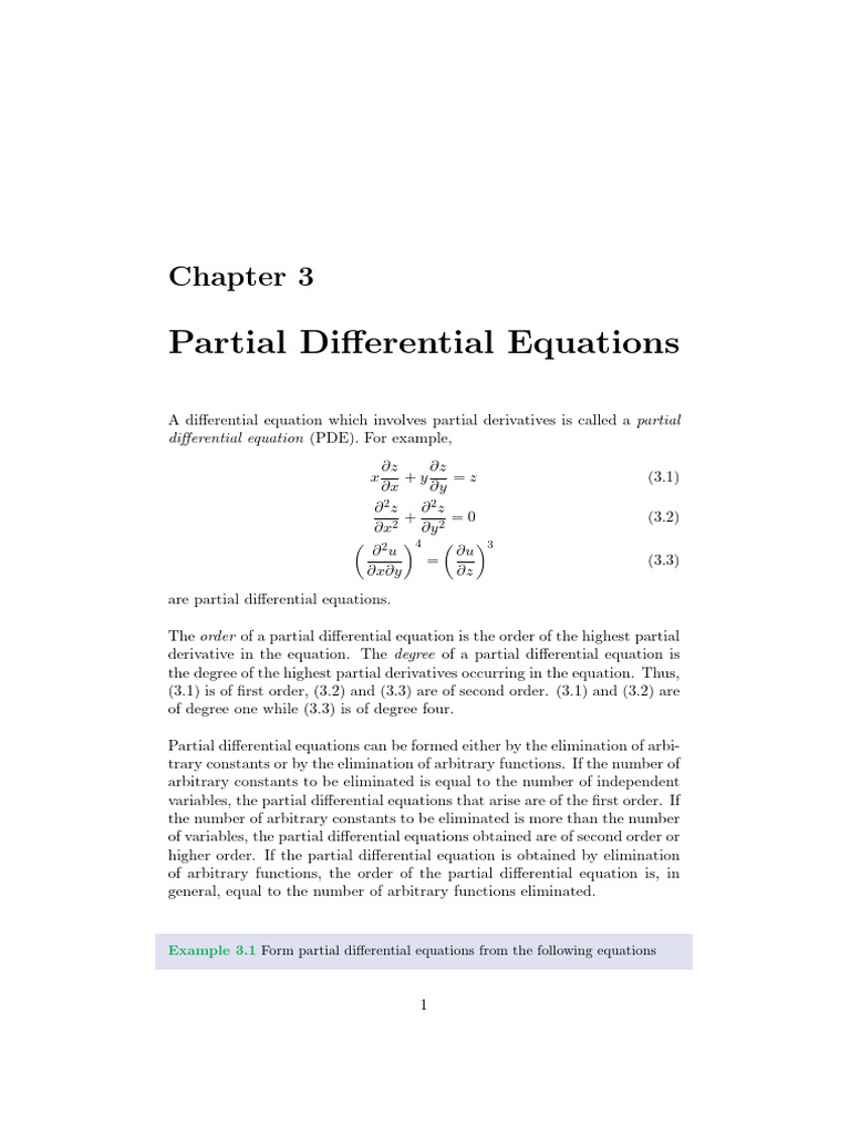 Chapter 3 | PDF | Partial Differential Equation | Equations