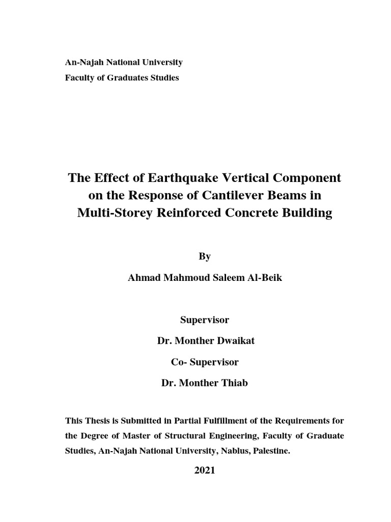 Vertical Earthquake | PDF | Beam (Structure) | Force