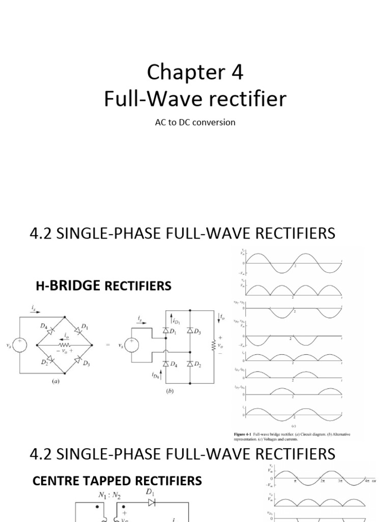 Chap 04 Full-Wave Rectifier | PDF | Rectifier | Electrical Engineering