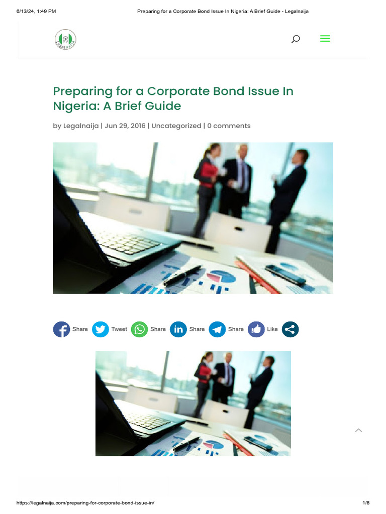 Corporate Bond Issuance in Nigeria Guide | PDF | Bonds (Finance ...