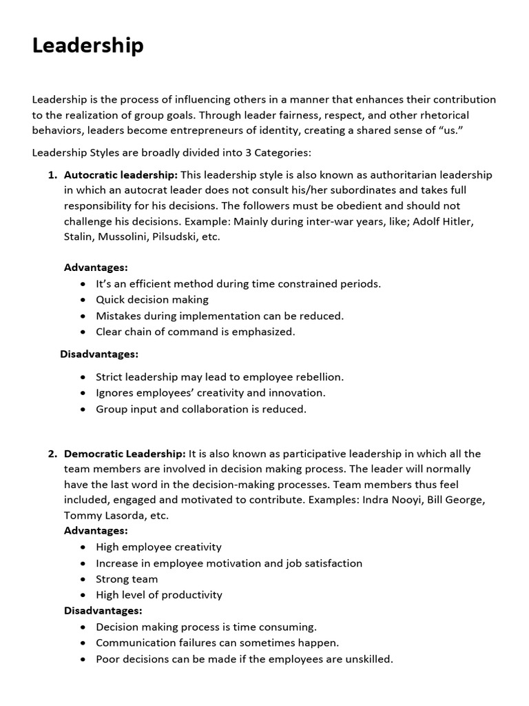 Leadership | PDF | Leadership | Social Psychology