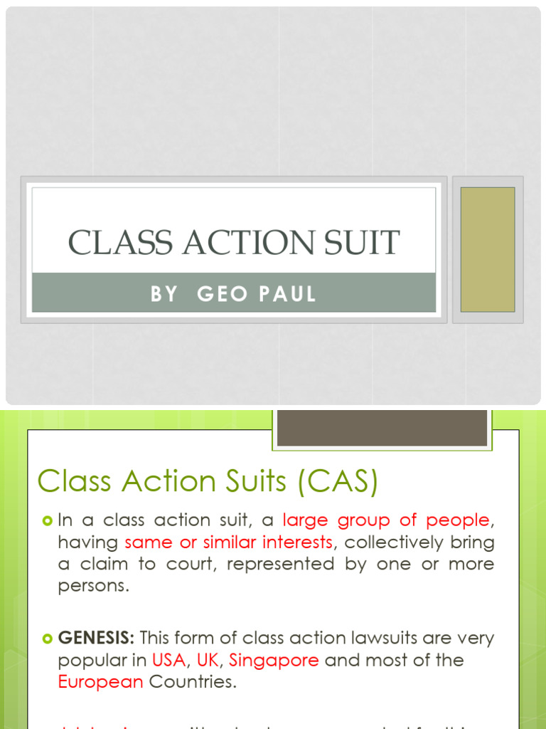 Class Action Suit | PDF