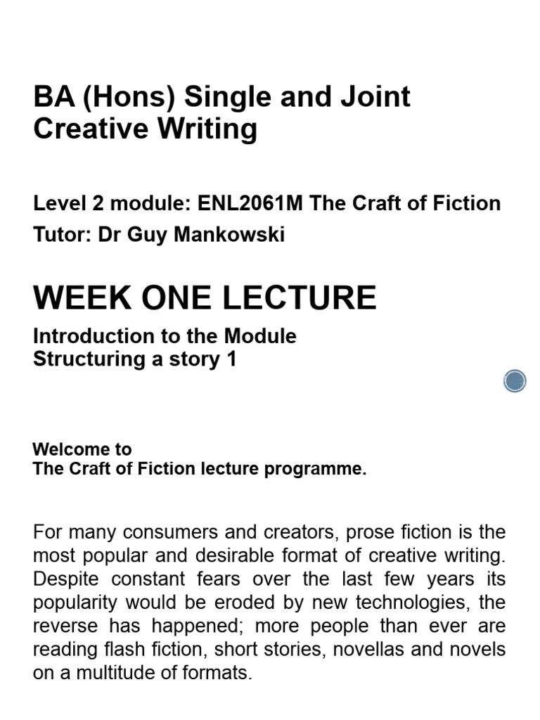 CoF Lecture Week 1 | PDF | Critical Thinking | Narrative