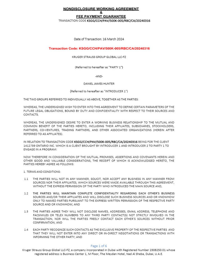 Achlis 500k FPA | PDF | Arbitration | Guarantee