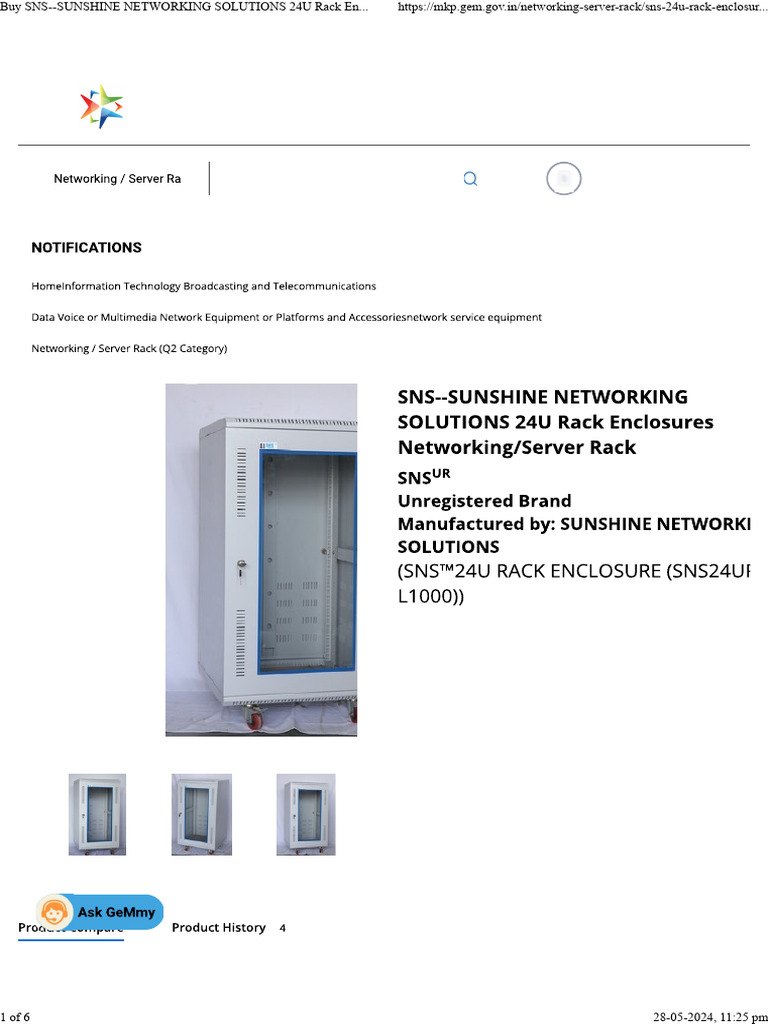 24U 1000mm Server Rack SNS | PDF | Computers