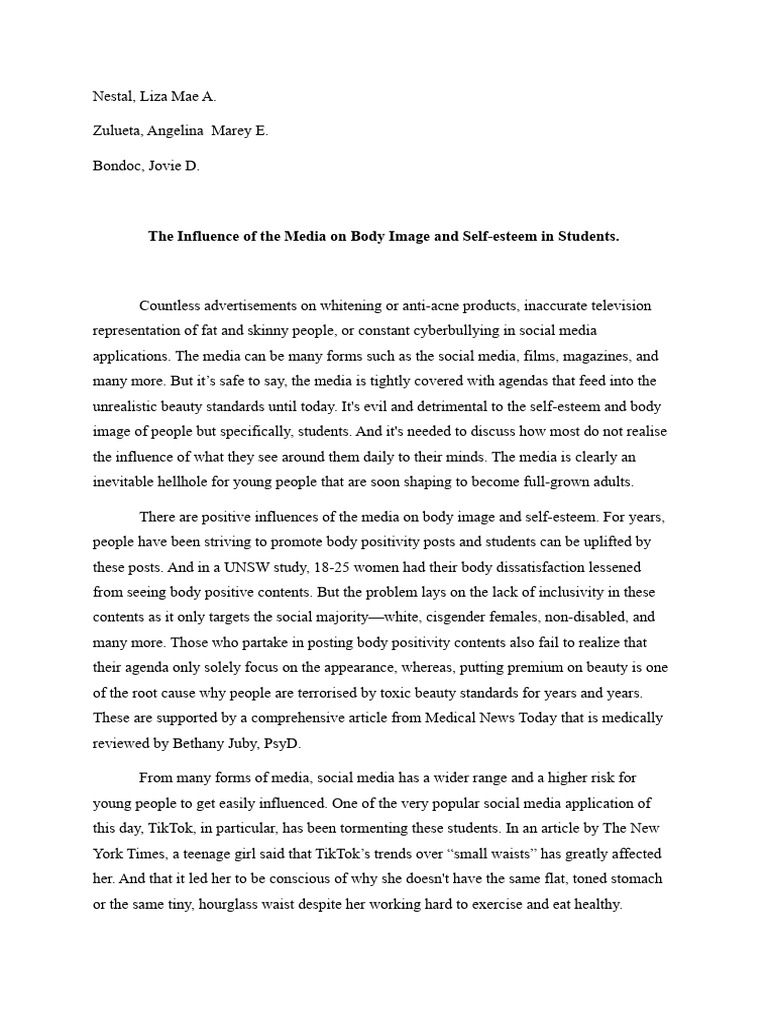 Eapp Position Paper (1) 2) 3) | PDF | Body Image | Beauty