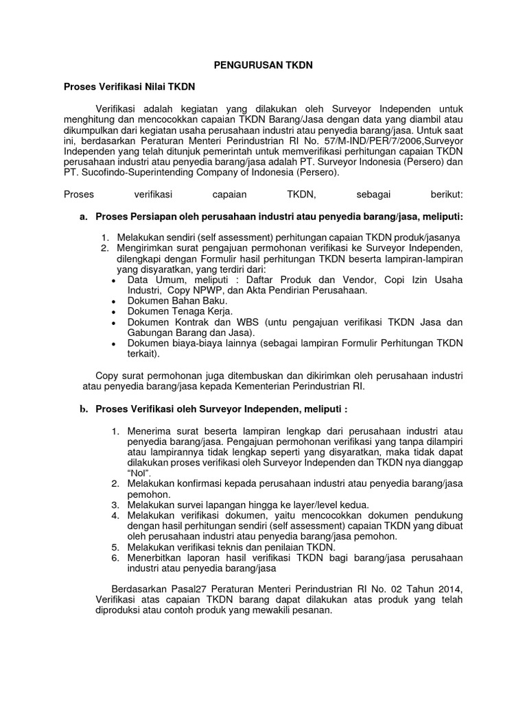 Pengurusan TKDN | PDF | Pengelolaan Keuangan & Uang