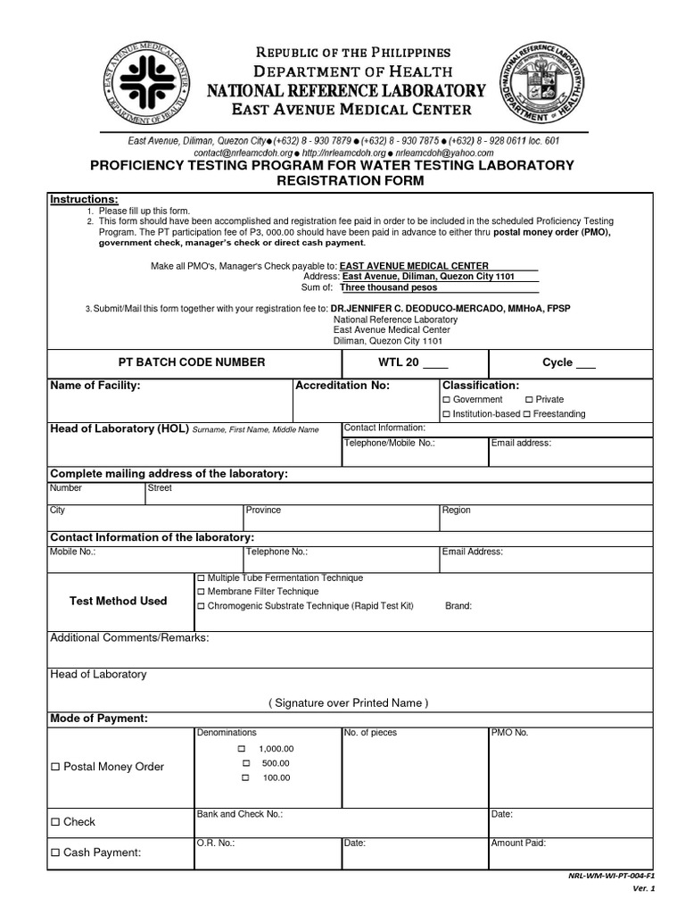 Water PT Reg Form | Download Free PDF | Service Industries | Money