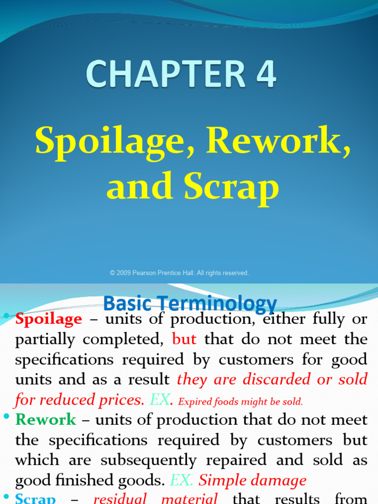 Understanding Spoilage, Rework, and Scrap | PDF | Cost Of Goods Sold ...