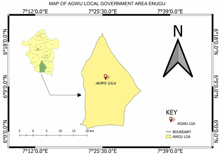 Digitized Map of Awgu LGA | PDF