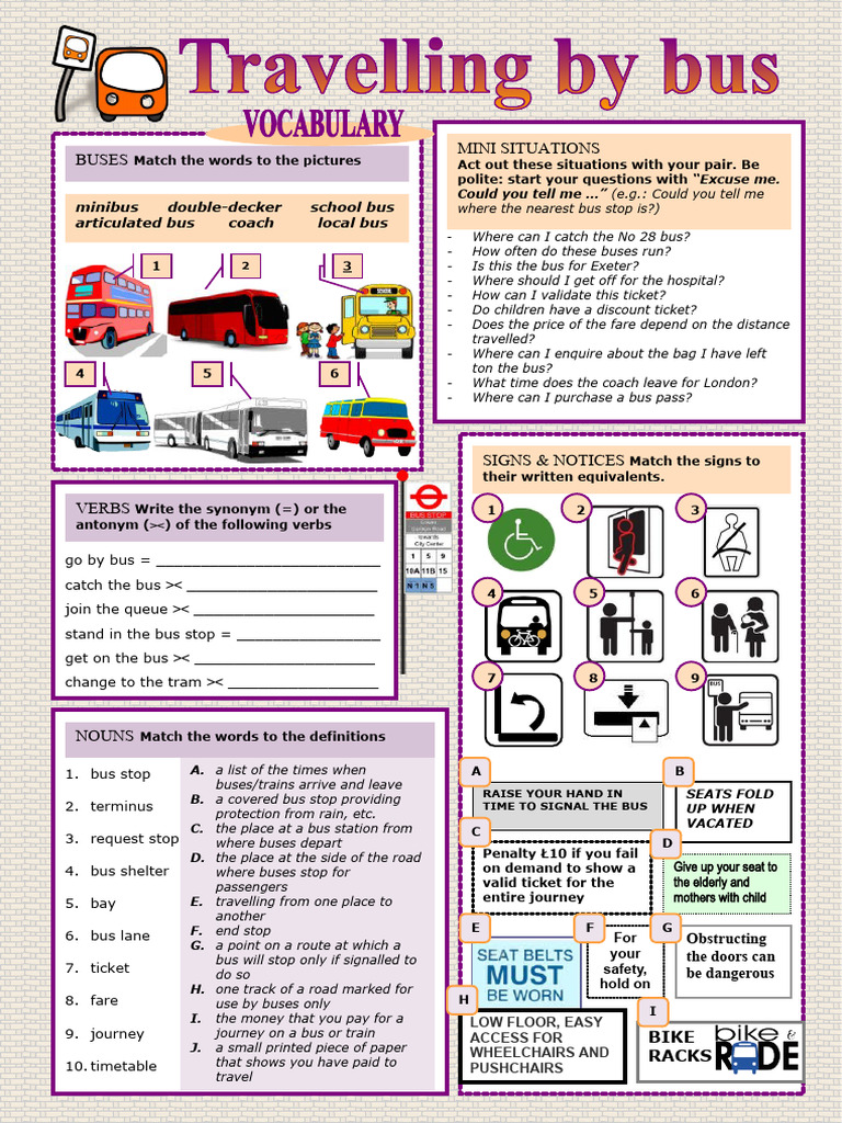 travelling by bus | PDF | Bus | Wheeled Vehicles