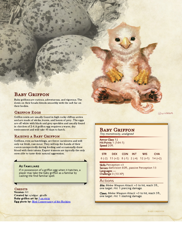 The Homebrewery - NaturalCrit Baby Griffin | PDF