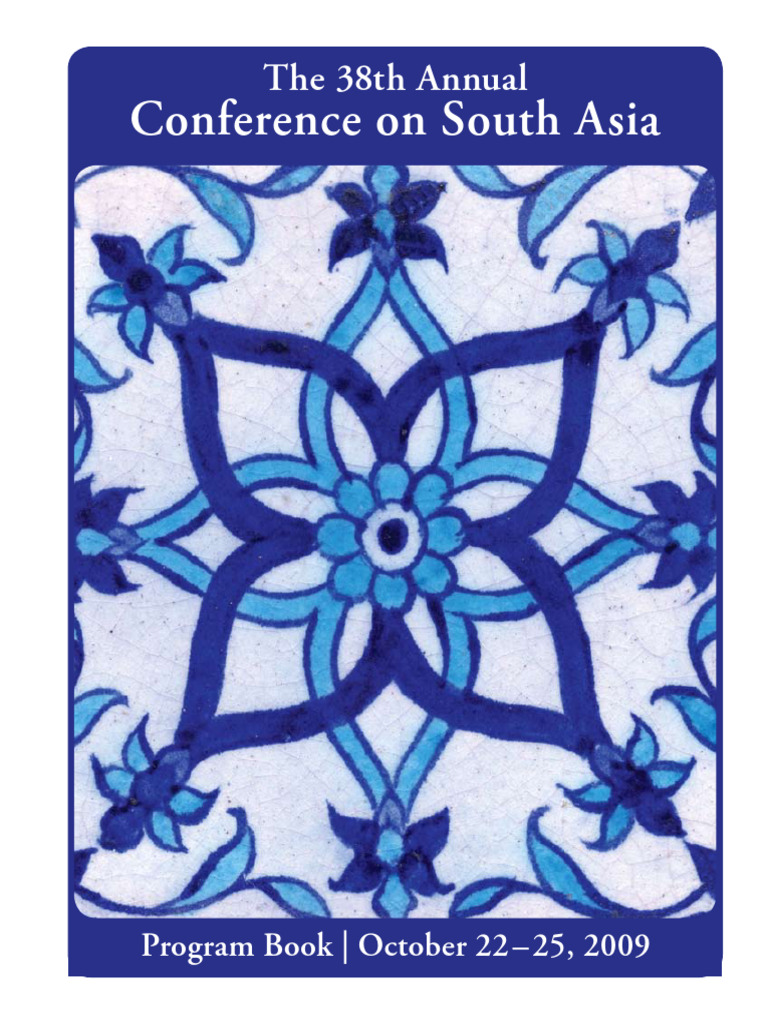 2009 Conference Program Book | PDF | South Asia