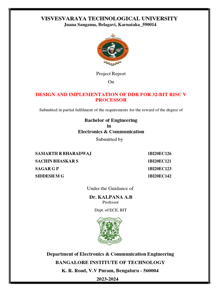 Final Report | PDF | Central Processing Unit | Microprocessor