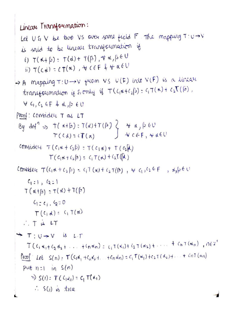 Linear Transformation | PDF