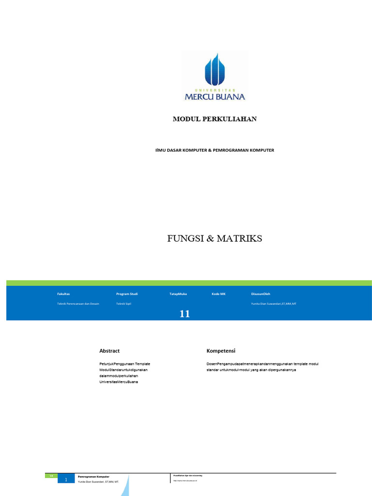 Modul Pemrograman Komputer (TM11) | PDF