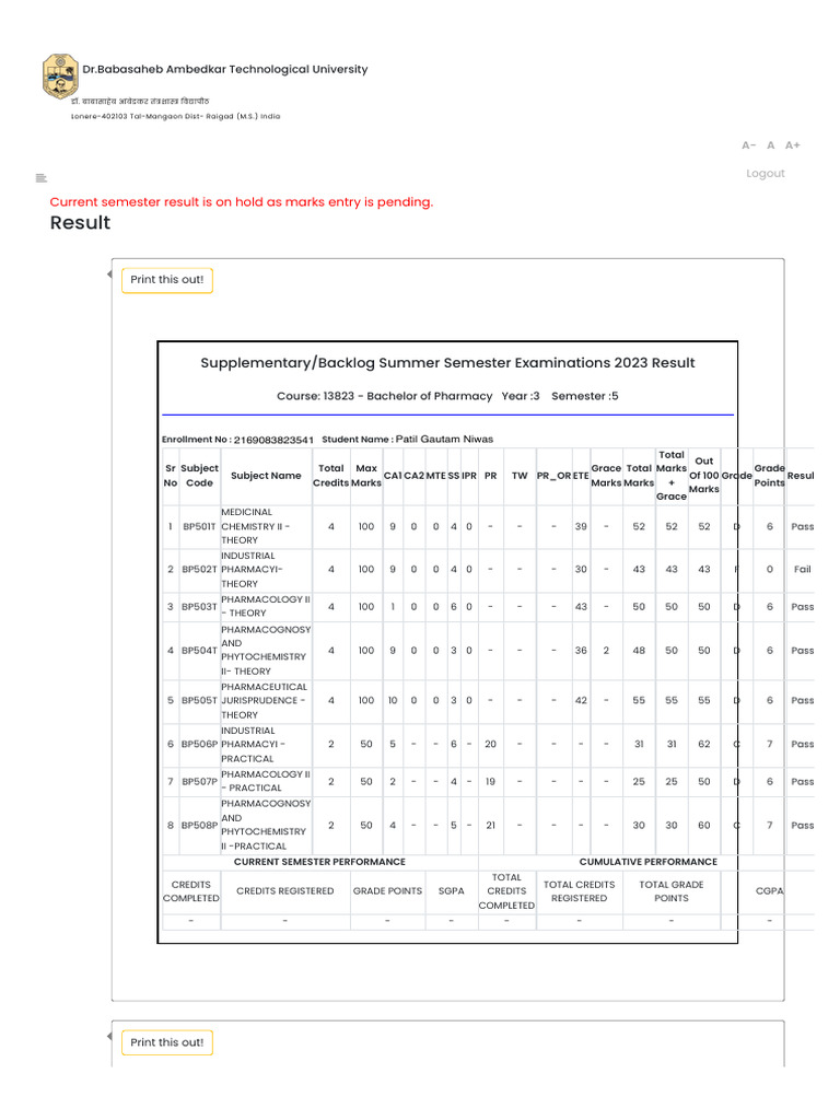 DR - Babasaheb Ambedkar Technological University PDF | PDF | Medicine ... DR - Babasaheb Ambedkar Technological University PDF | PDF | Medicine ...