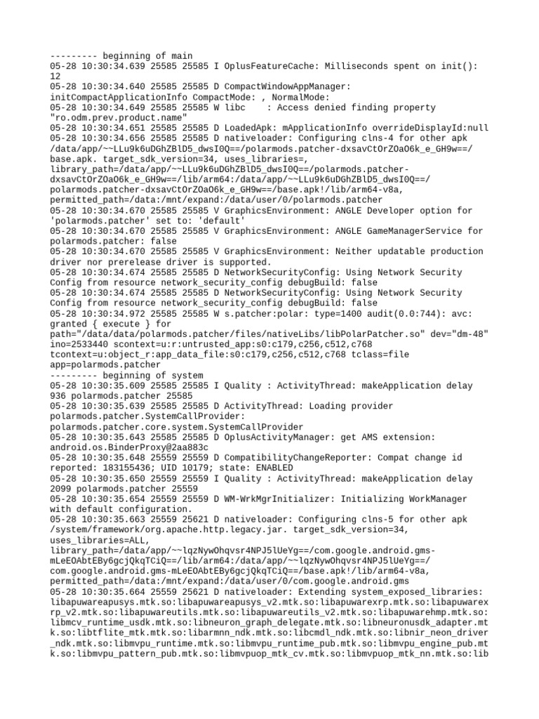 polarmods.patcher_logcat | Download Free PDF | Microsoft Windows | Software
