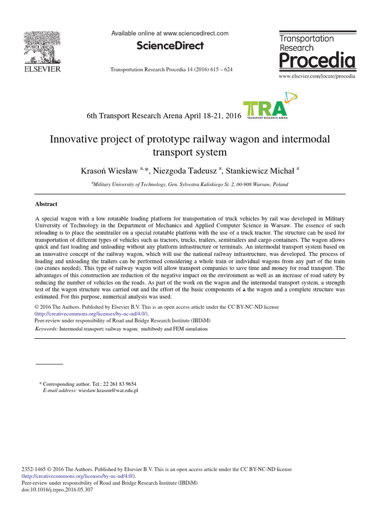 Innovative Project of Prototype Railway Wagon and | PDF | Transport | Force