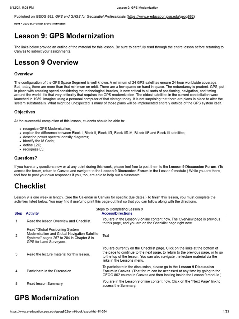 Lesson 9 - GPS Modernization | PDF | Global Positioning System | Decibel