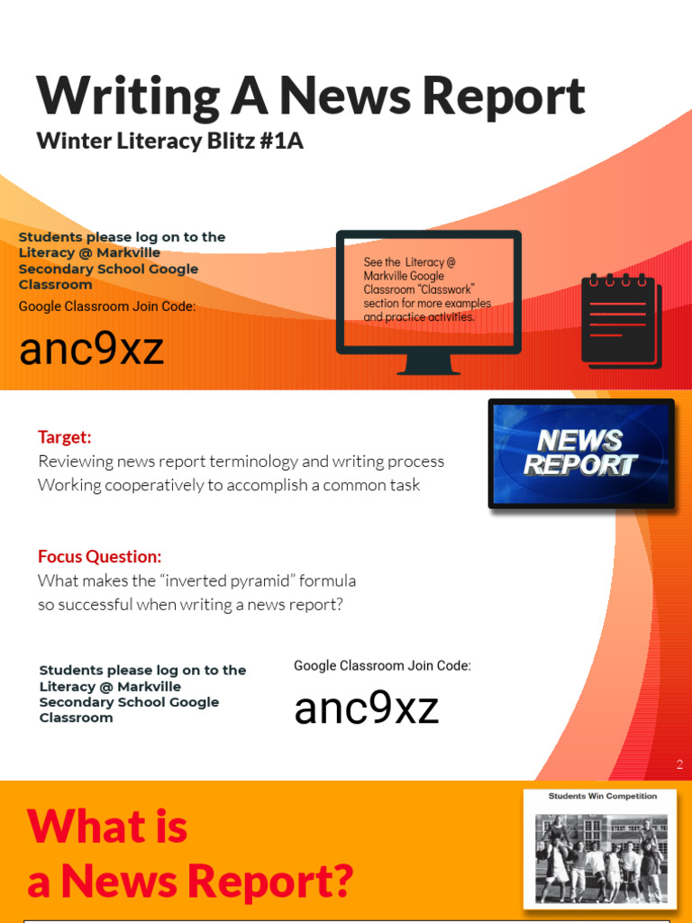 Literacy Task Session 1 - News Report | PDF | News | Communication