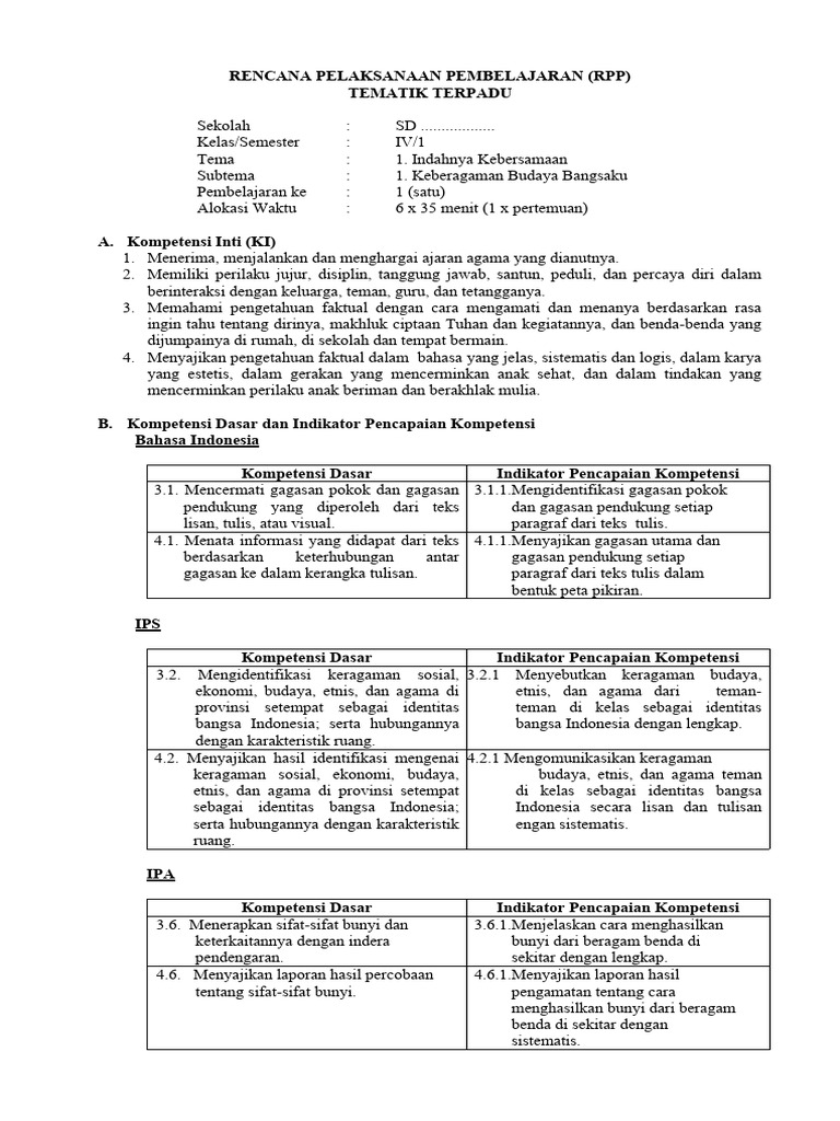 Contoh RPP | PDF