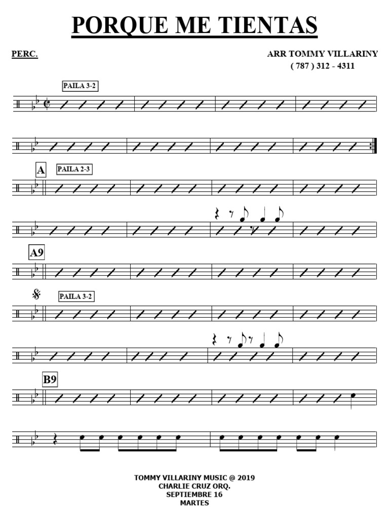Porque Me Tientas - Perc. | PDF