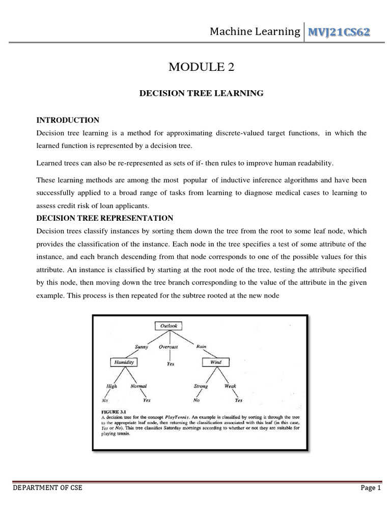 Machine Learning: MVJ21CS62 | Download Free PDF | Machine Learning | Statistical Classification
