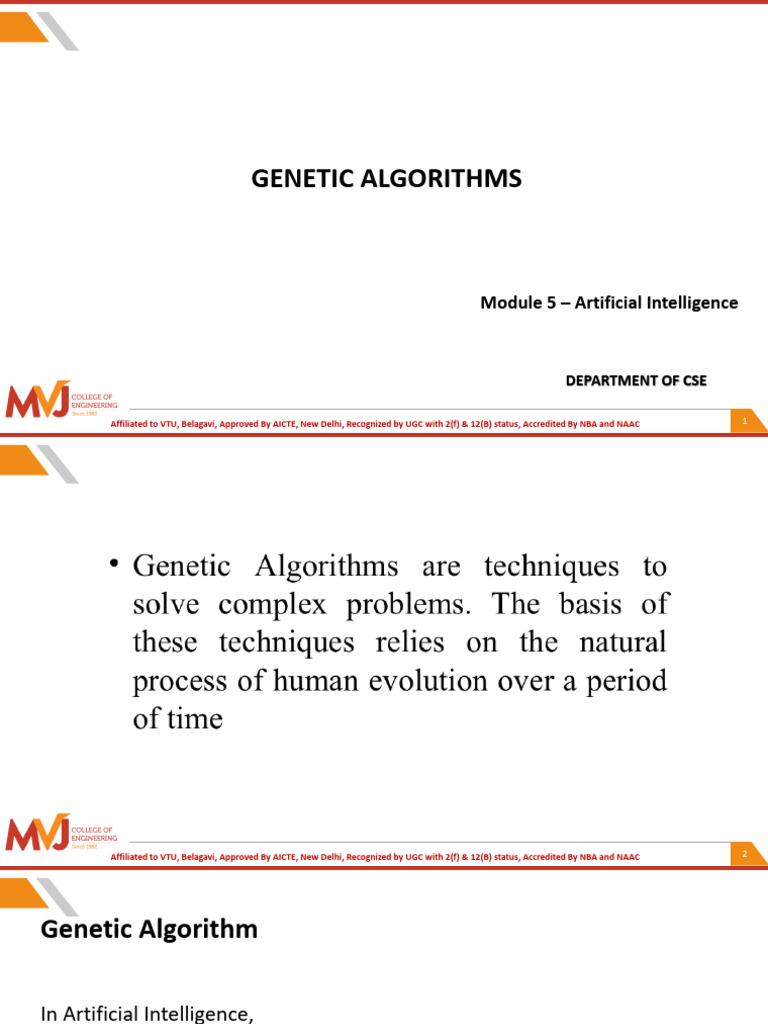 Genetic Algorithms in AI: Module 5-1 | PDF | Genetic Algorithm ...