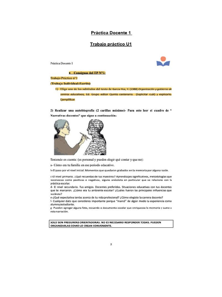 Petracchi Sol TP n1 PD 1 | PDF | Enseñando | Escuelas