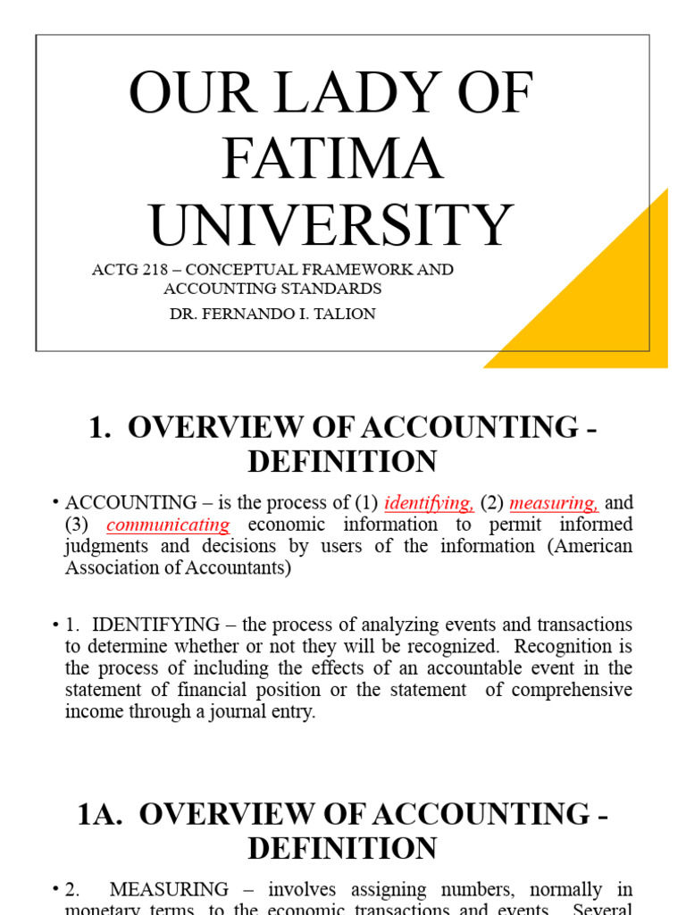 Overview of Acctg | PDF | Accounting | Financial Statement