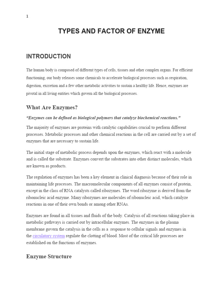 Enzyme Basics for Biology Students | PDF | Enzyme | Enzyme Inhibitor