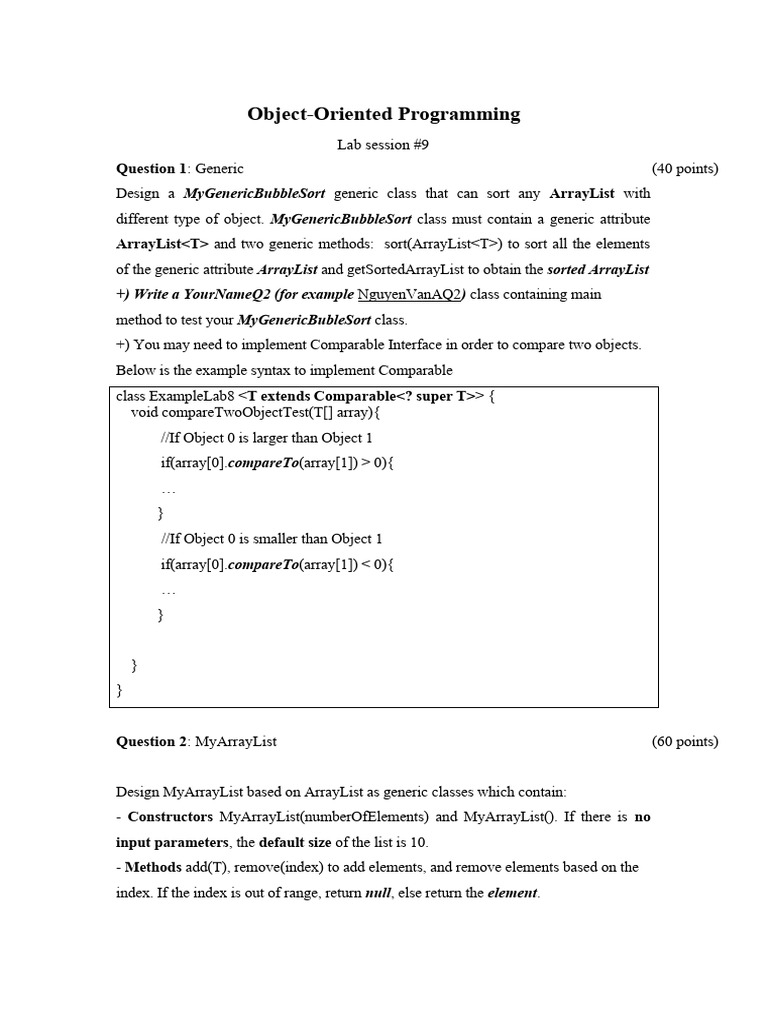 OOP Lab9 | PDF | Teaching Methods & Materials | Computers