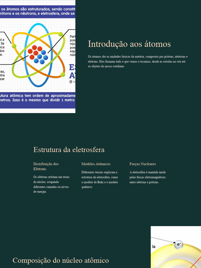 Átomos | PDF | Elétron | Átomos