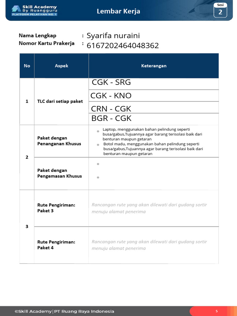 TPM1 Menentukan Kode Resi, Jenis, Dan Rute - Syarifa Nuraini | PDF