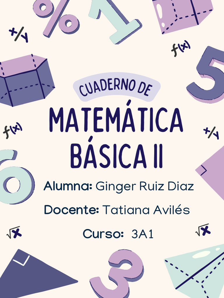 Documento A4 Proyecto de Matemáticas Infantil Morado y Azul | PDF