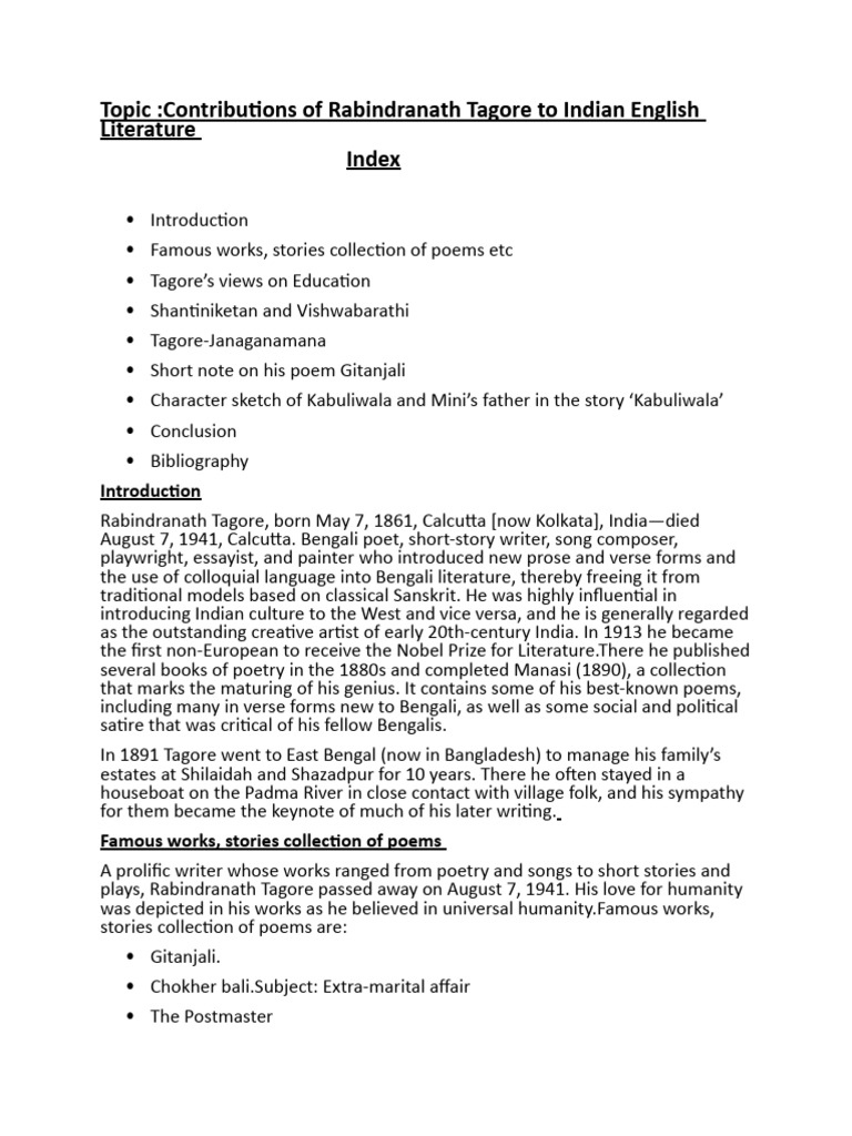 Grade VII- English literature Project - details | Download Free PDF ...