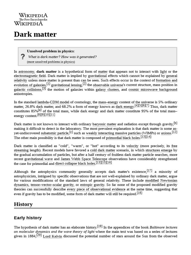 Dark Matter | PDF | Dark Matter | Cosmic Microwave Background