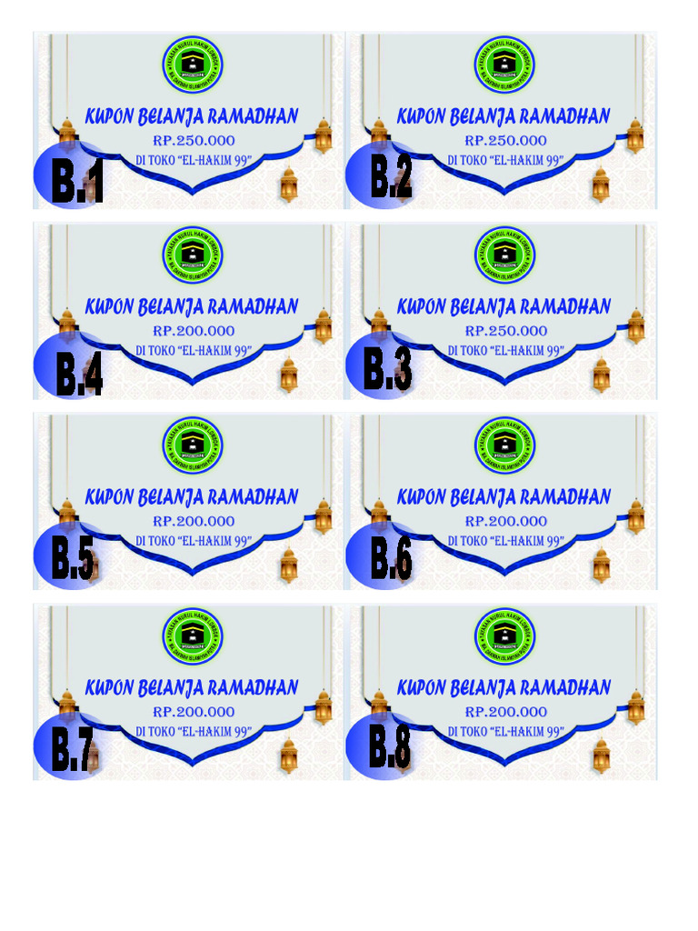 KUPON BELANJA RAMADHAN 2023 | PDF