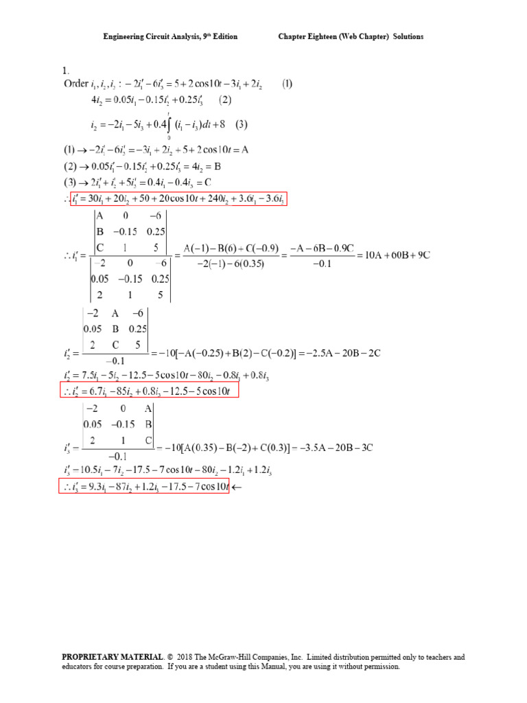engineering_circuit_analysis_9th Solutions_Ch_18_online | PDF ...