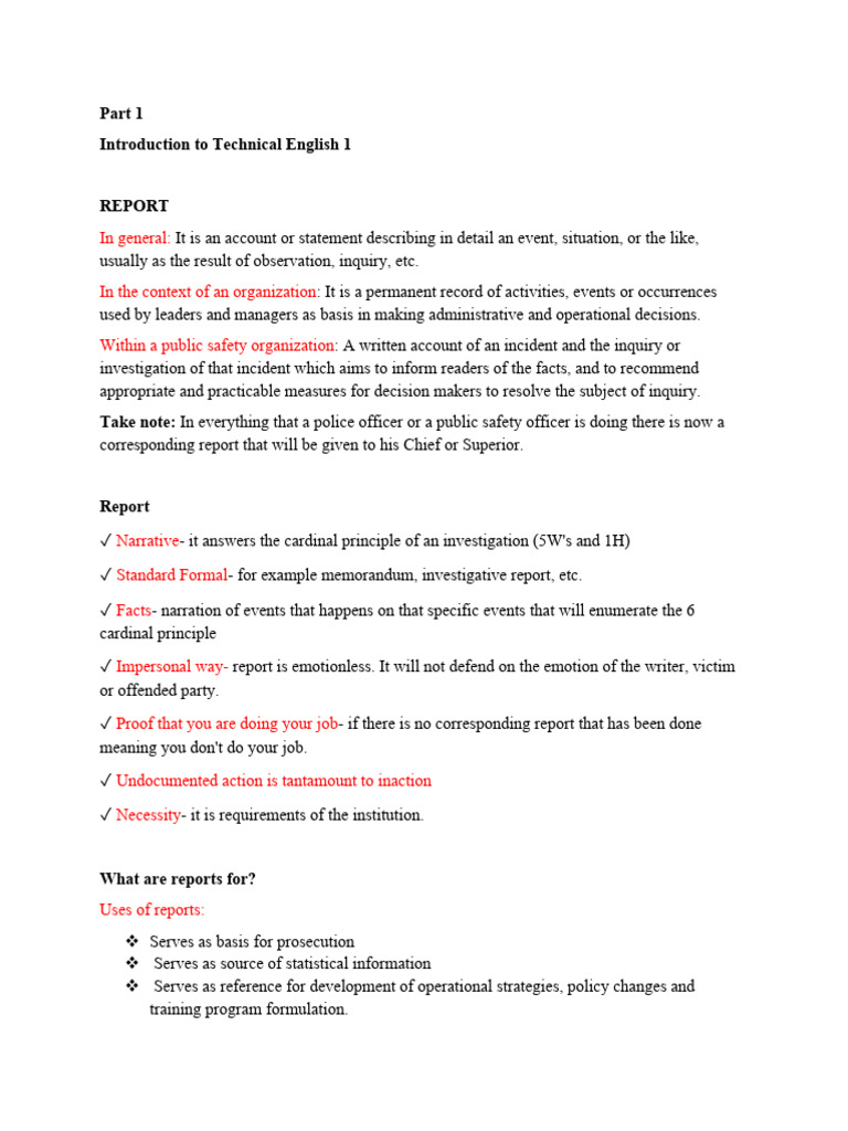 (CDI 5) Technical Report Writing 1 | PDF | Bracket | Complaint