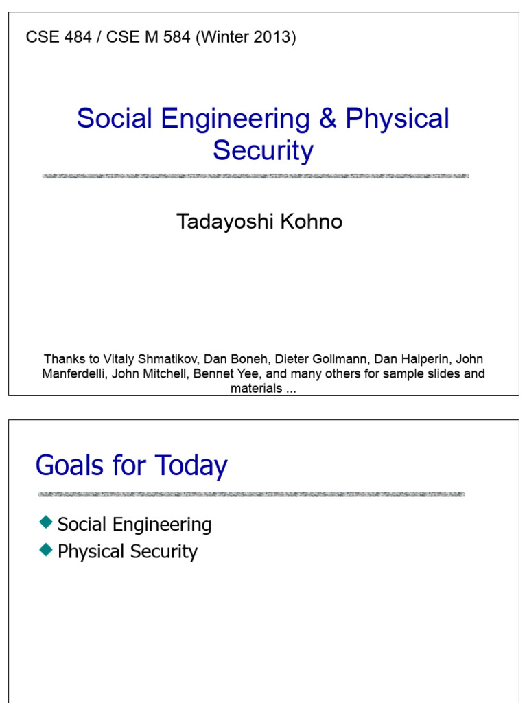 物理全 | PDF | Social Engineering (Security)