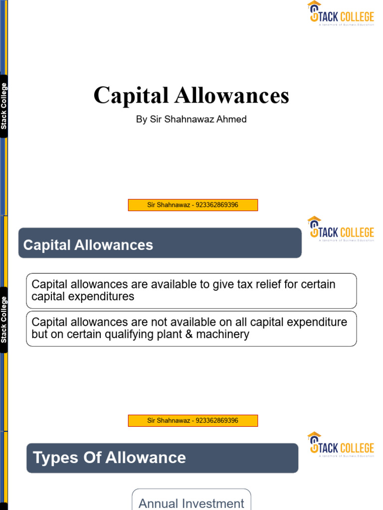 Capital Allowances - Ccexpress | PDF | Financial Economics | Taxes