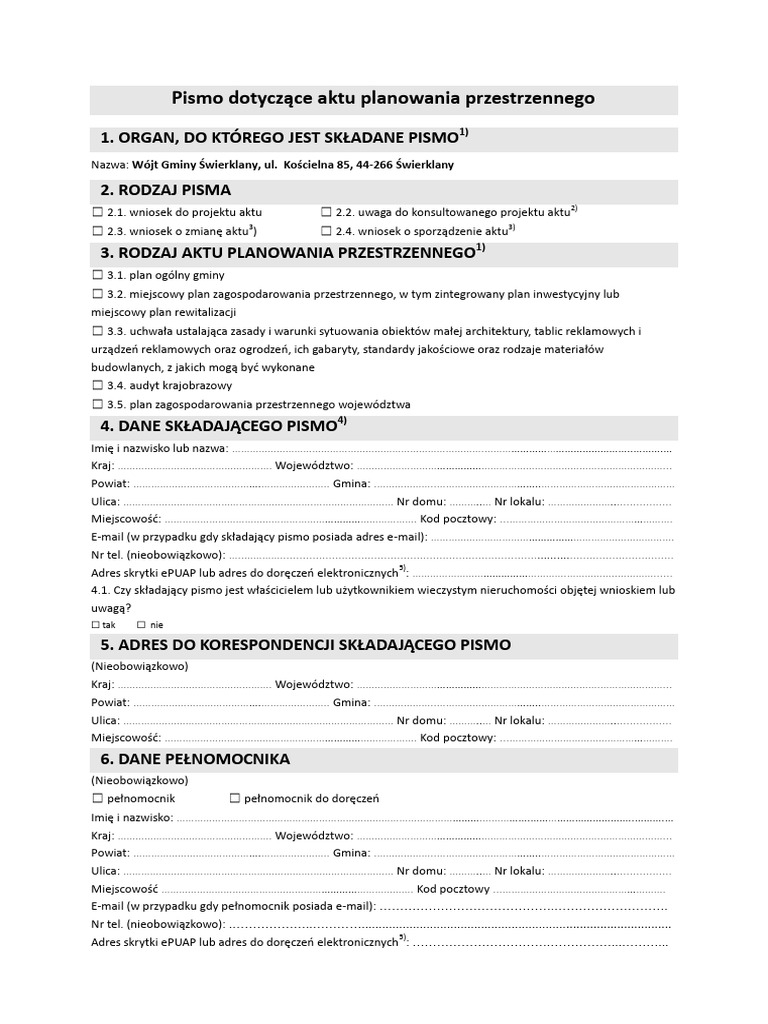 Formularz APP Do Wydruku | PDF