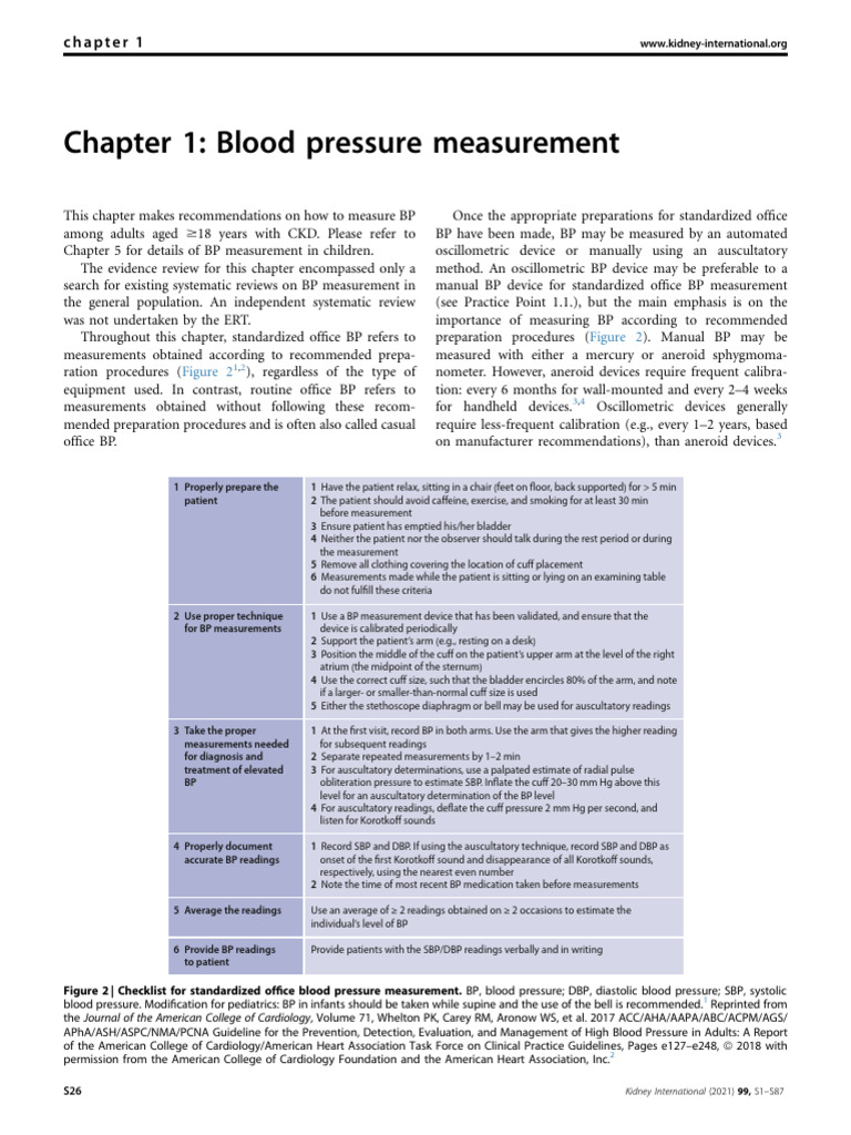 KDIGO 2021 Clinical Practice Guideline For The Management of BP in CKD-p26-31 | PDF | Randomized ...